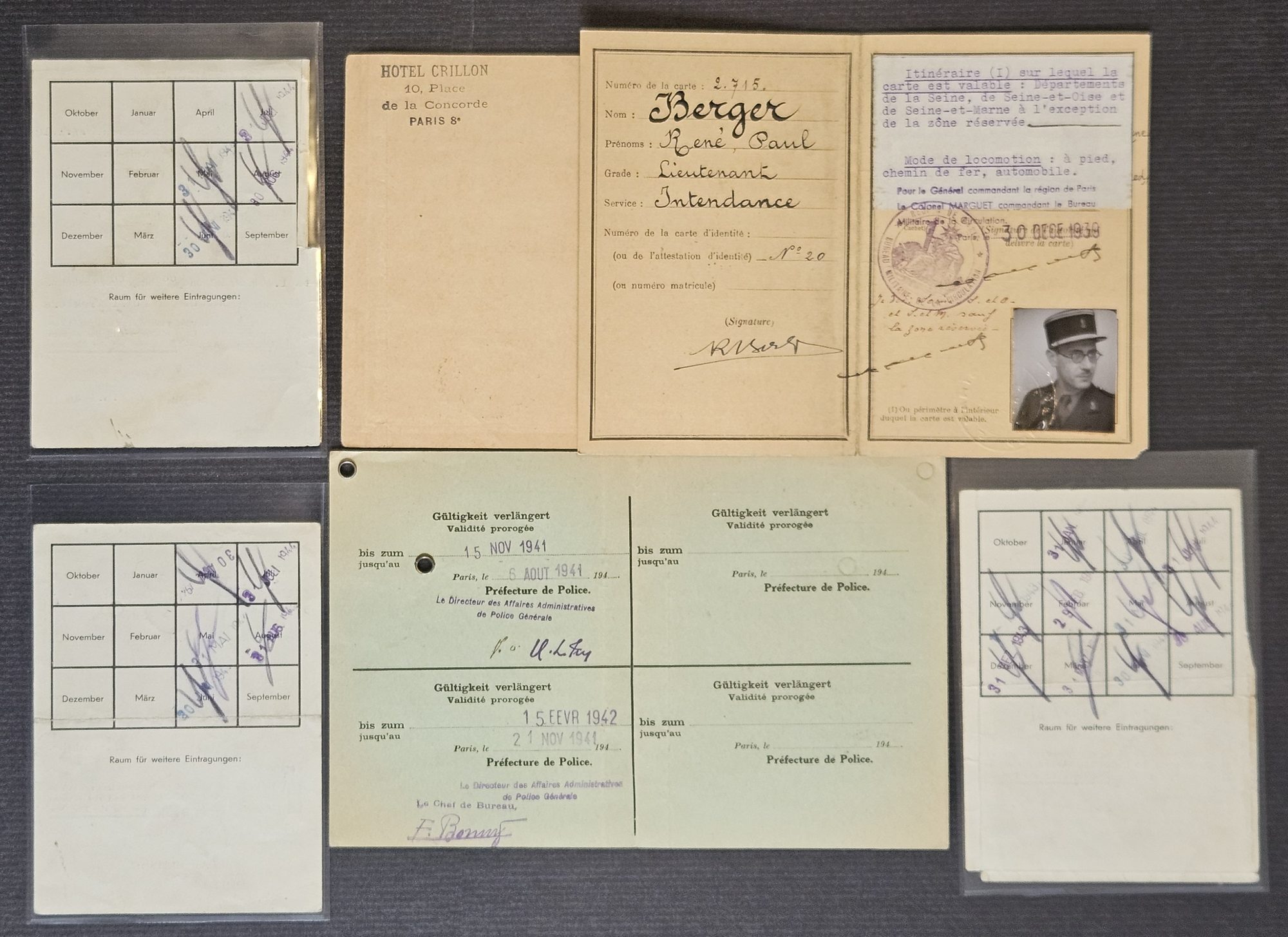 LOT DE DOCUMENTS DE RENÉ BERGER DIRECTEUR DU PERSONNEL DE L’HÔTEL DE ...