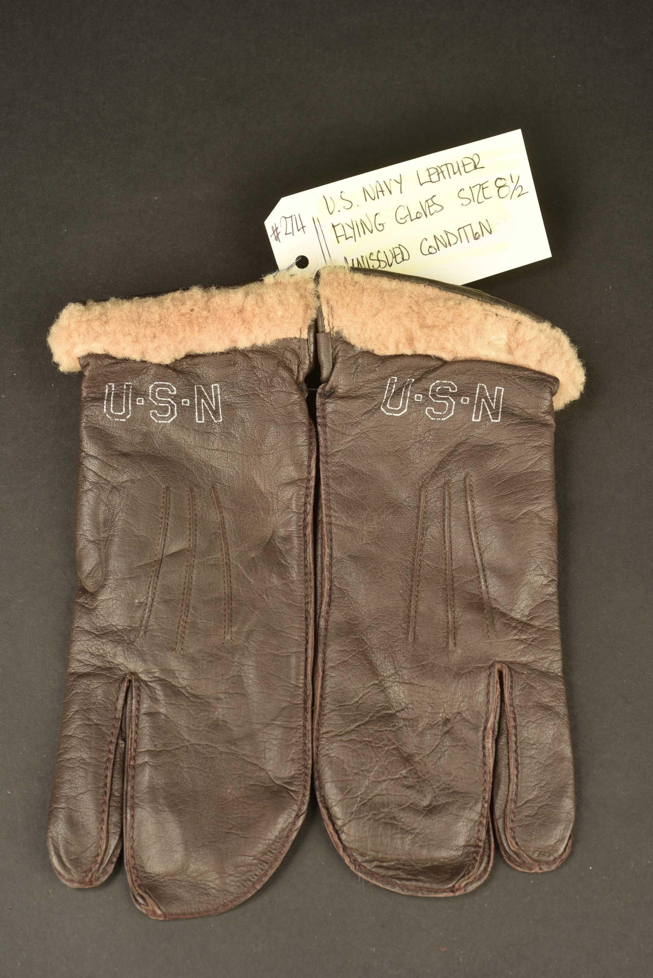 Gants de vol USN. US Navy leather flying gloves. | Aiolfi G.b.r.