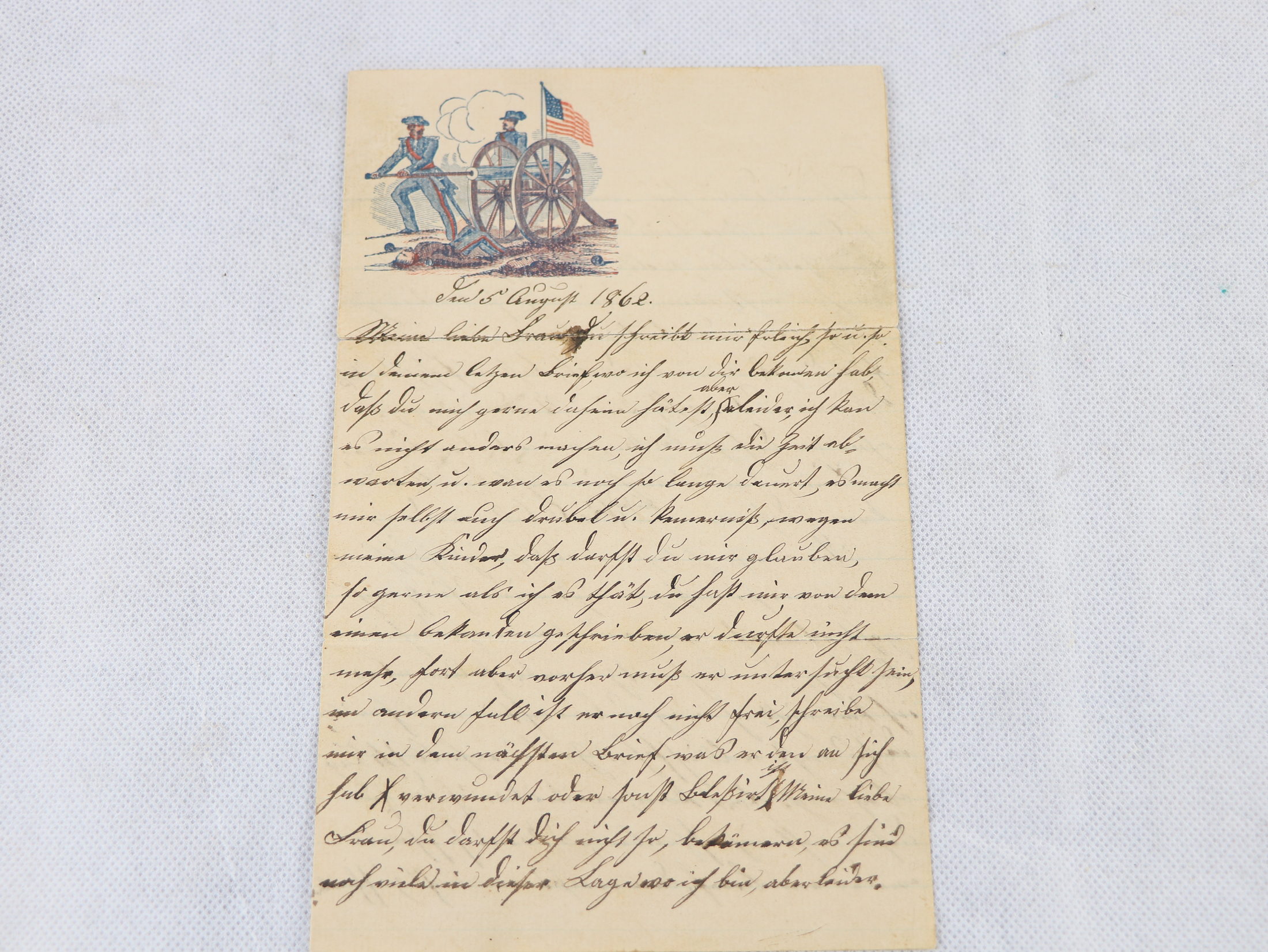 Lettre d'un soldat 1862. | Aiolfi G.b.r.