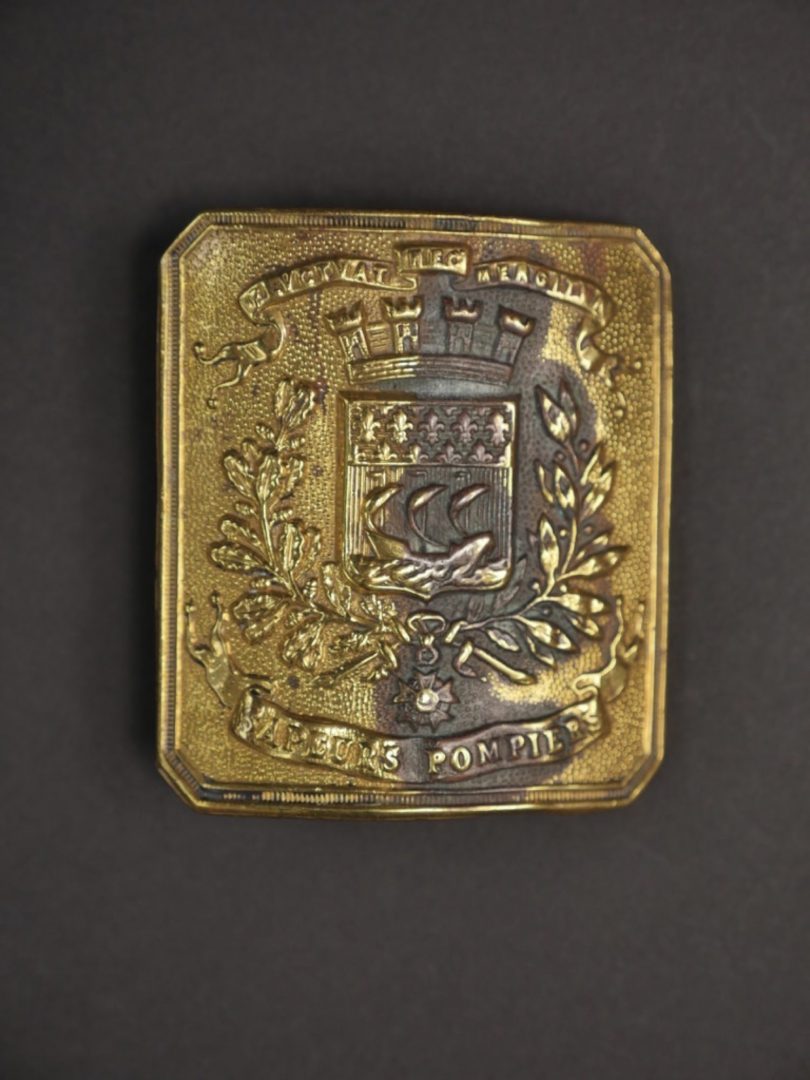 Plaque de ceinturon troupe Sapeurs Pompiers de Paris modèle 1909 | Aiolfi G.b.r.