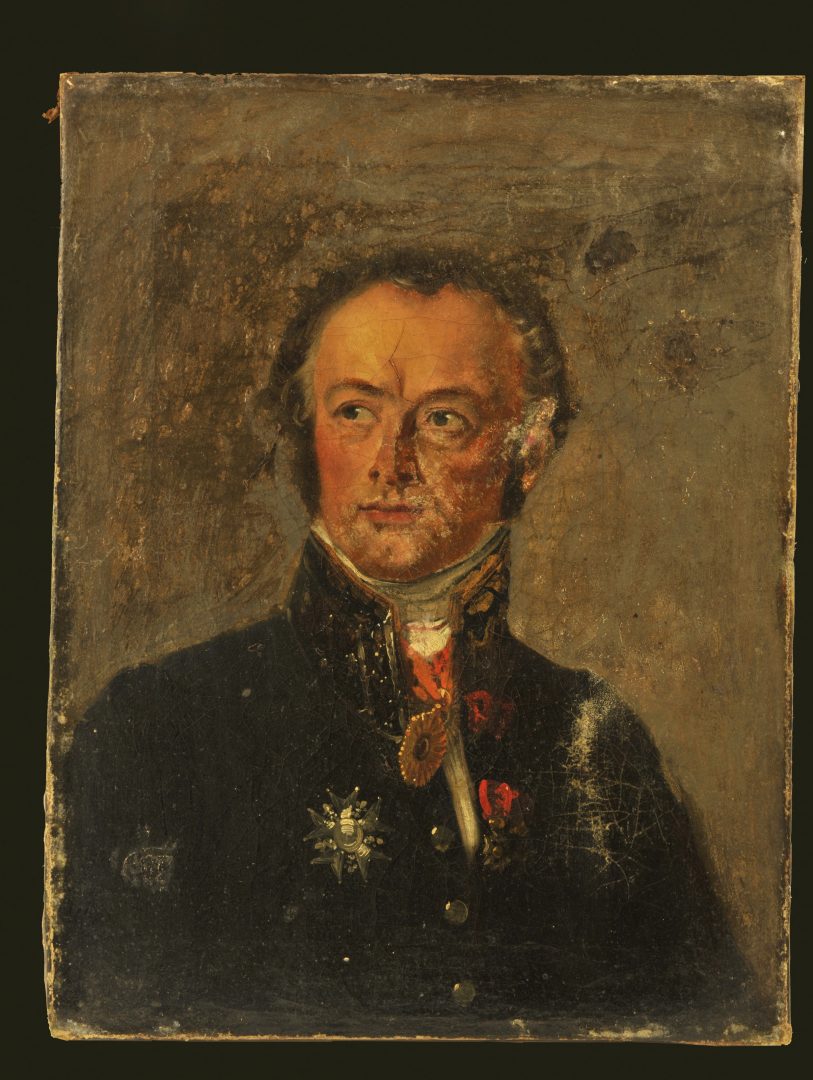 Huile sur toile représentant le Maréchal Macdonald, Duc de Tarente ...