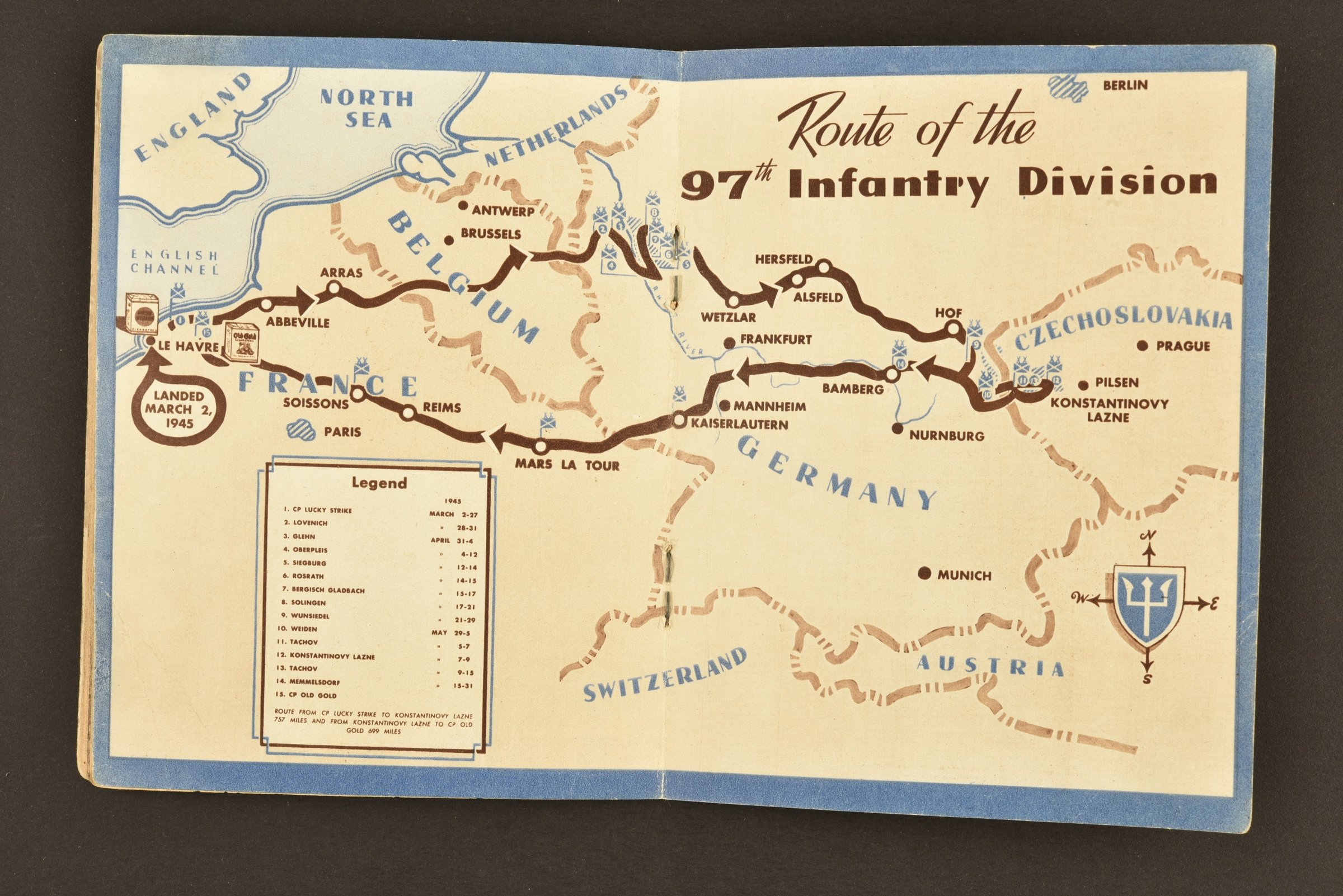 Livret et insignes de la 97ème DI US | Aiolfi G.b.r.