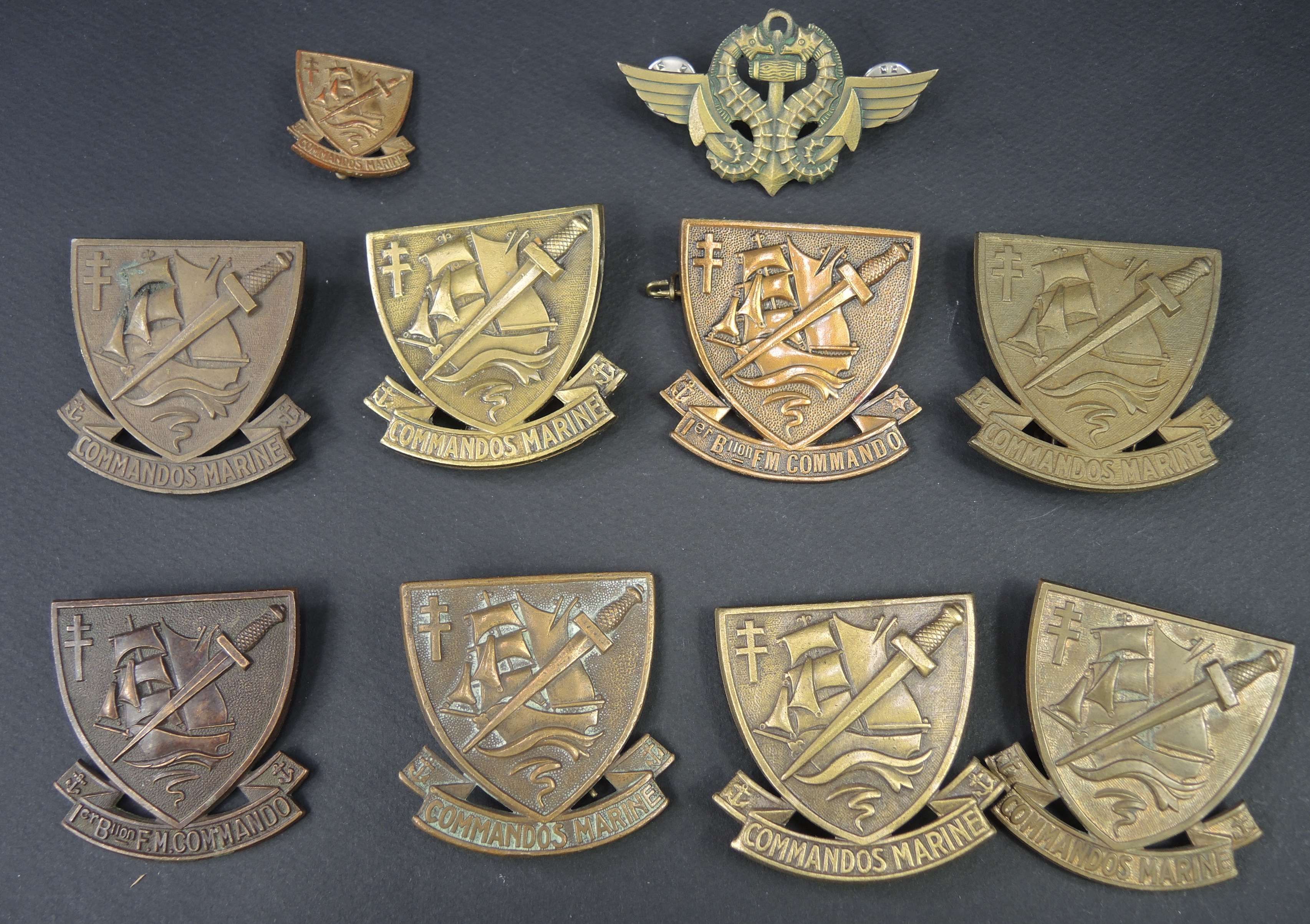 Ensemble d'insignes commando marine | Aiolfi G.b.r.