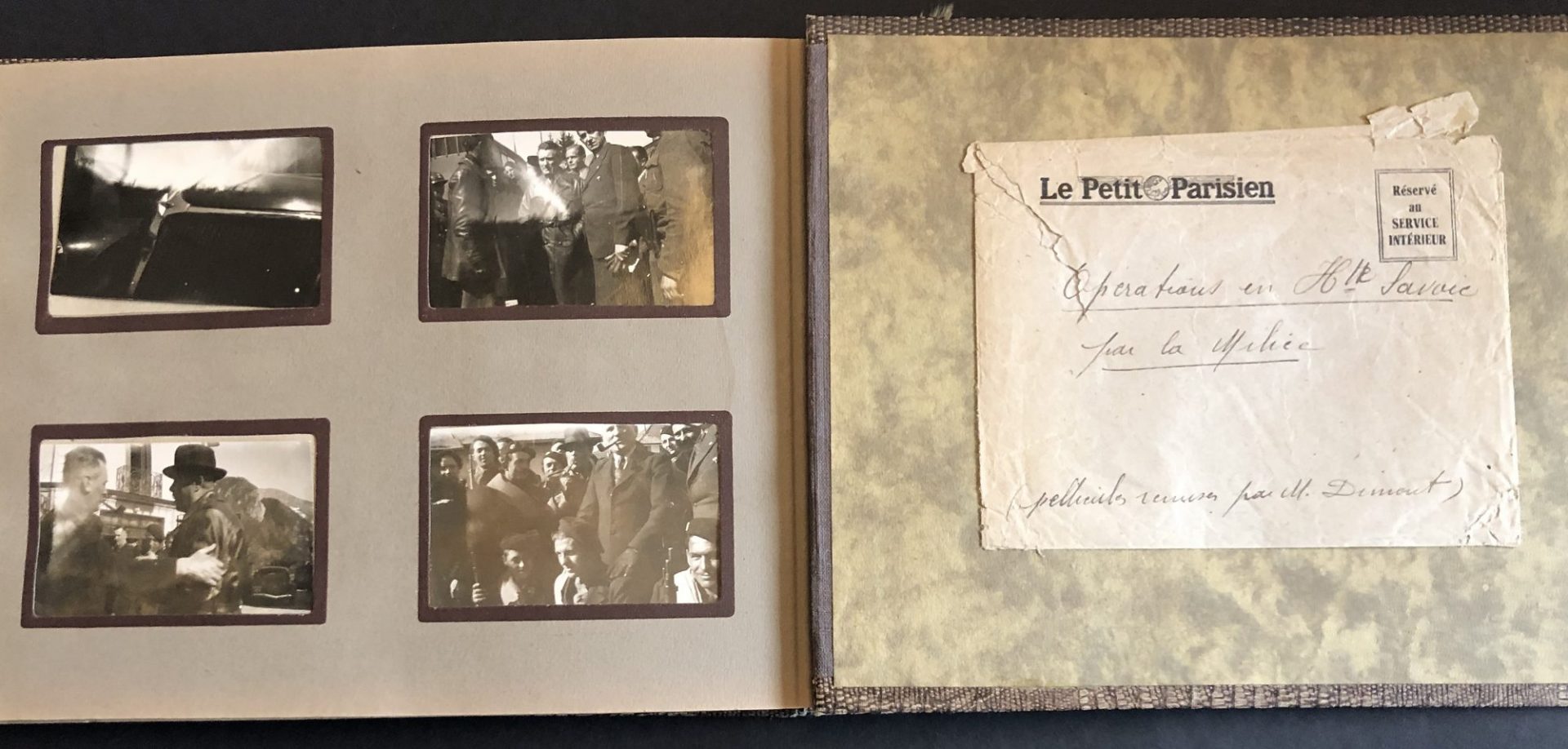 Exceptionnel album photo de la Milice Française relatif aux combats des ...