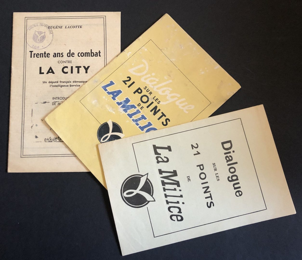 Brochures de la Milice Française | Aiolfi G.b.r.