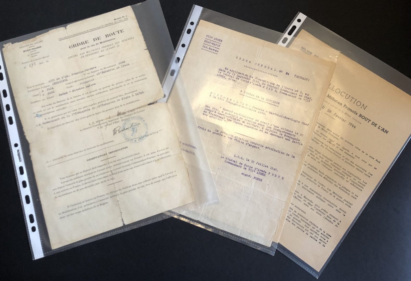 Documents personnels de Francis Bout de l’An | Aiolfi G.b.r.