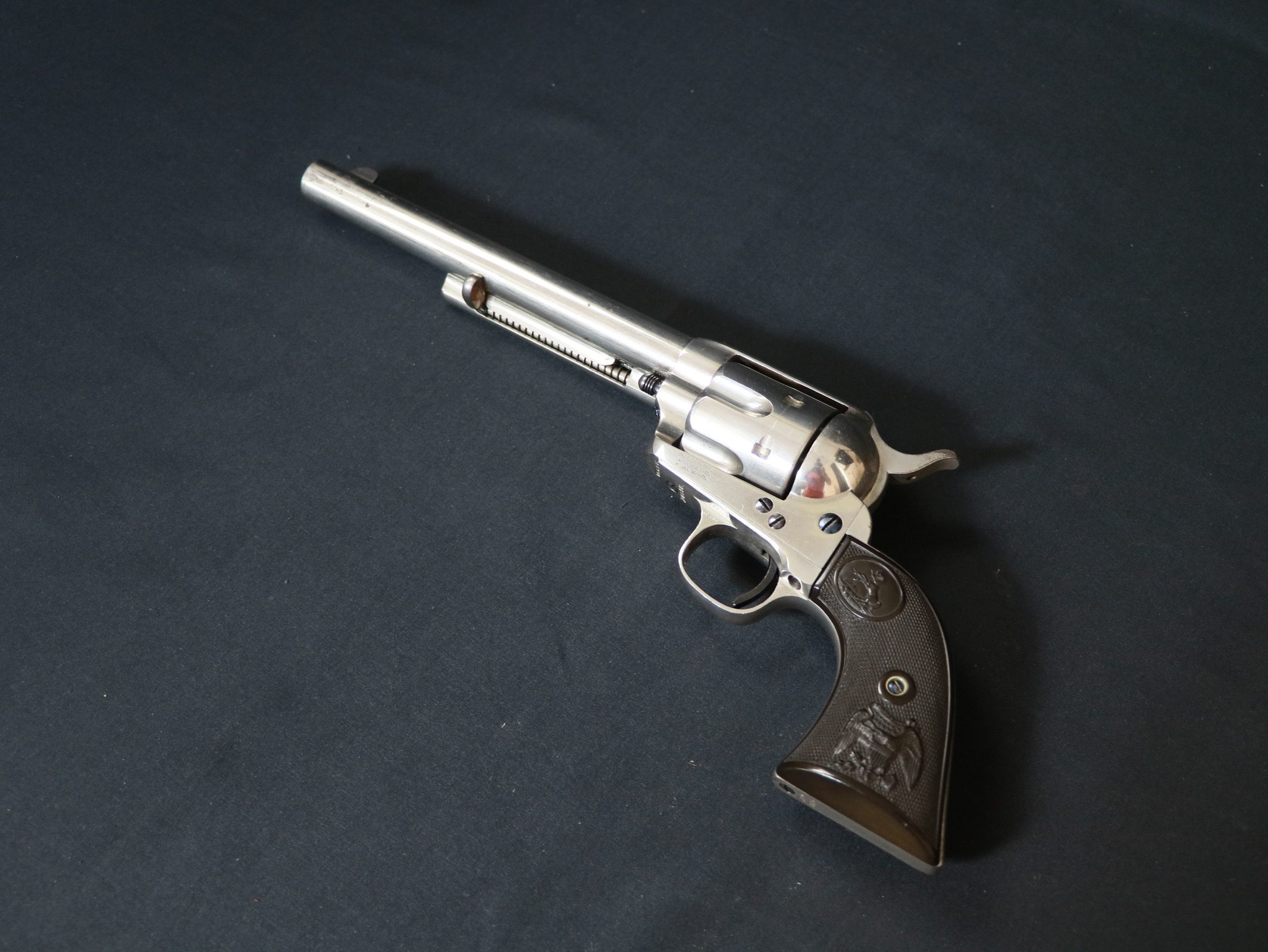 First generation Factory Nickel Plated Colt Single Action Army Revolver ...