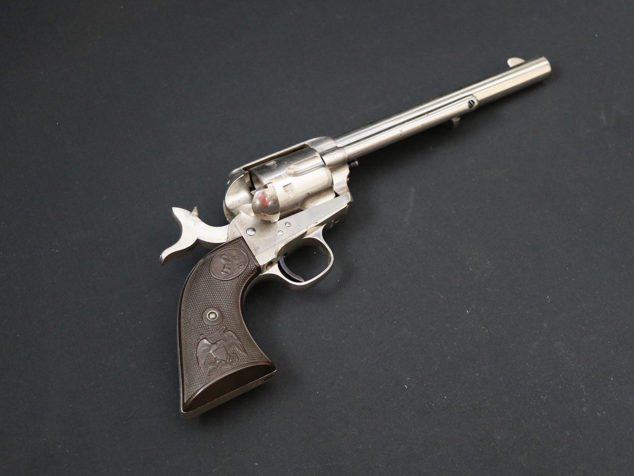 First generation Factory Nickel Plated Colt Single Action Army Revolver ...