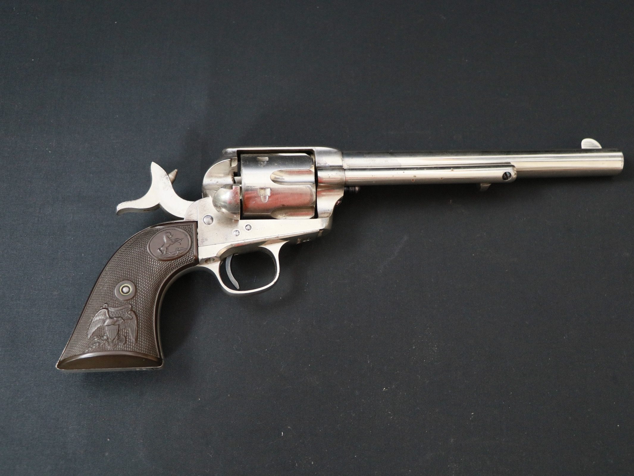 First generation Factory Nickel Plated Colt Single Action Army Revolver ...