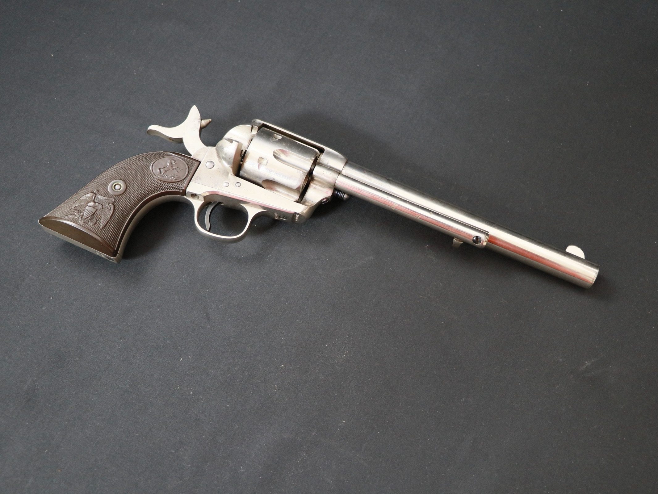 First generation Factory Nickel Plated Colt Single Action Army Revolver ...