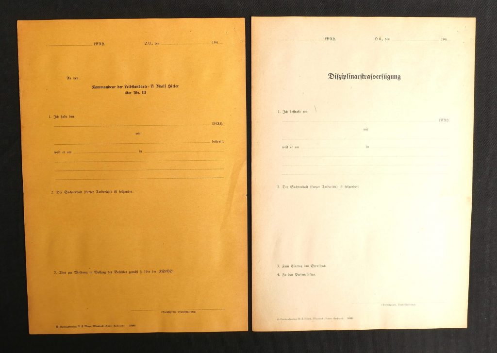Documents SS LAH. Waffen SS LAH documents. | Aiolfi G.b.r.
