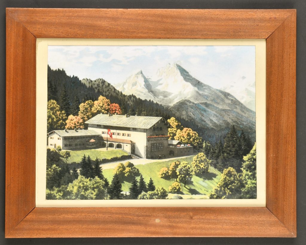 Tableau représentant le Berghof. Berghof painting. | Aiolfi G.b.r.