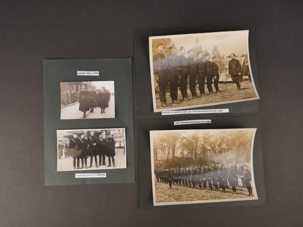 4 photos des Troupes Rexistes. 4 pictures of the Rexist troops ...