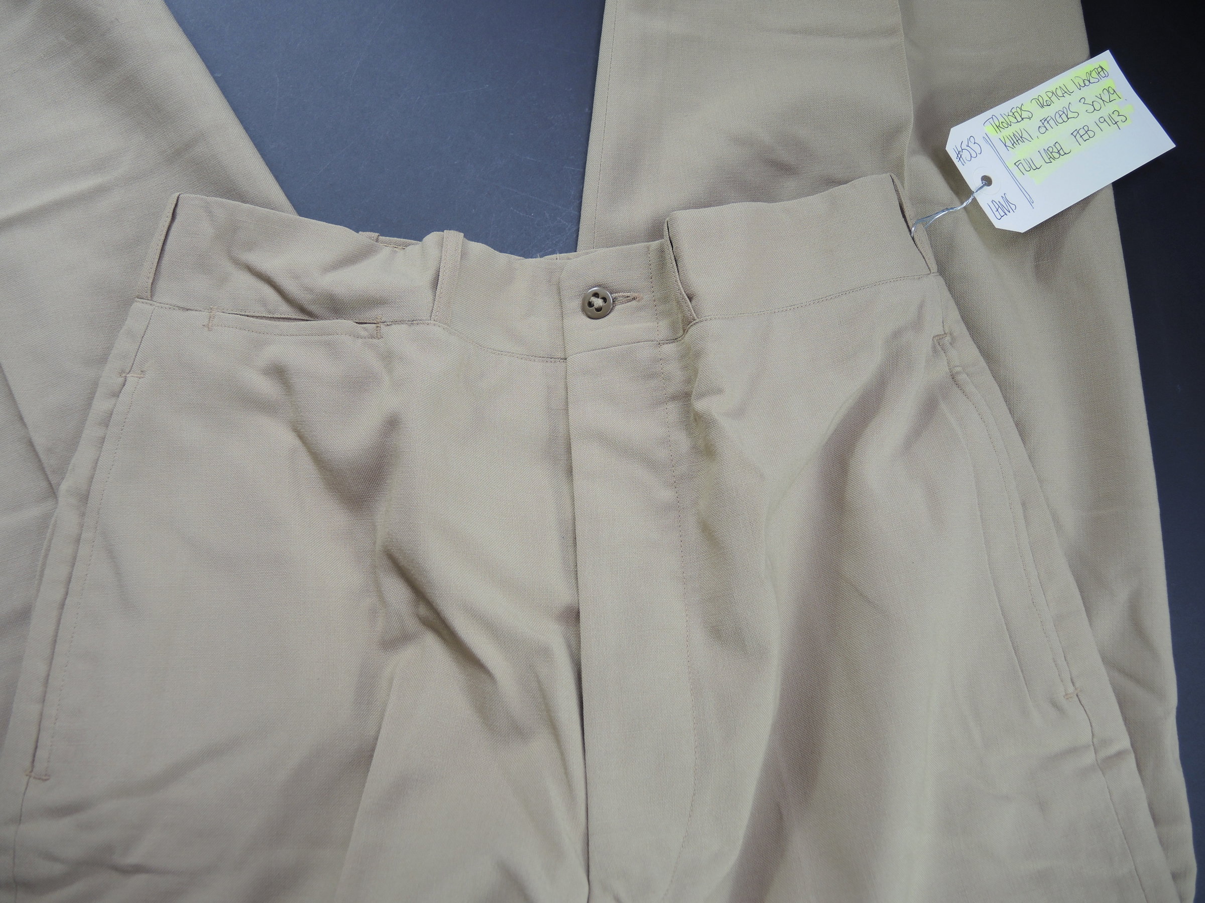 Pantalon tropical chino. Trousers tropical worsted khaki officers ...