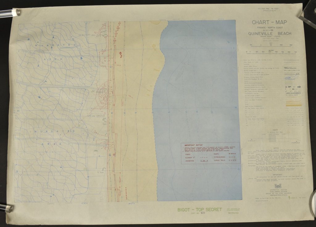 Carte Bigot Top Secret du secteur de débarquement d'Utah Beach. Top ...