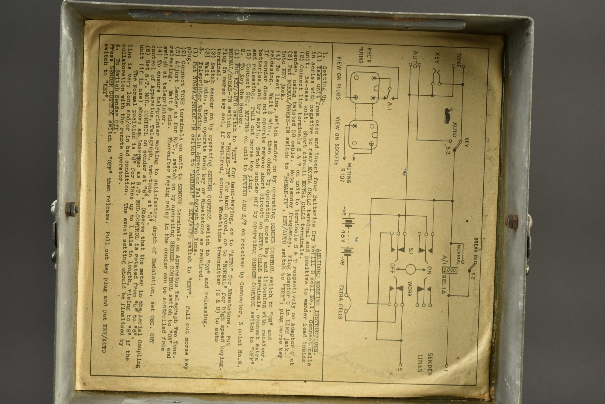 Instrument Wireless Remote control unit C. | Aiolfi G.b.r.