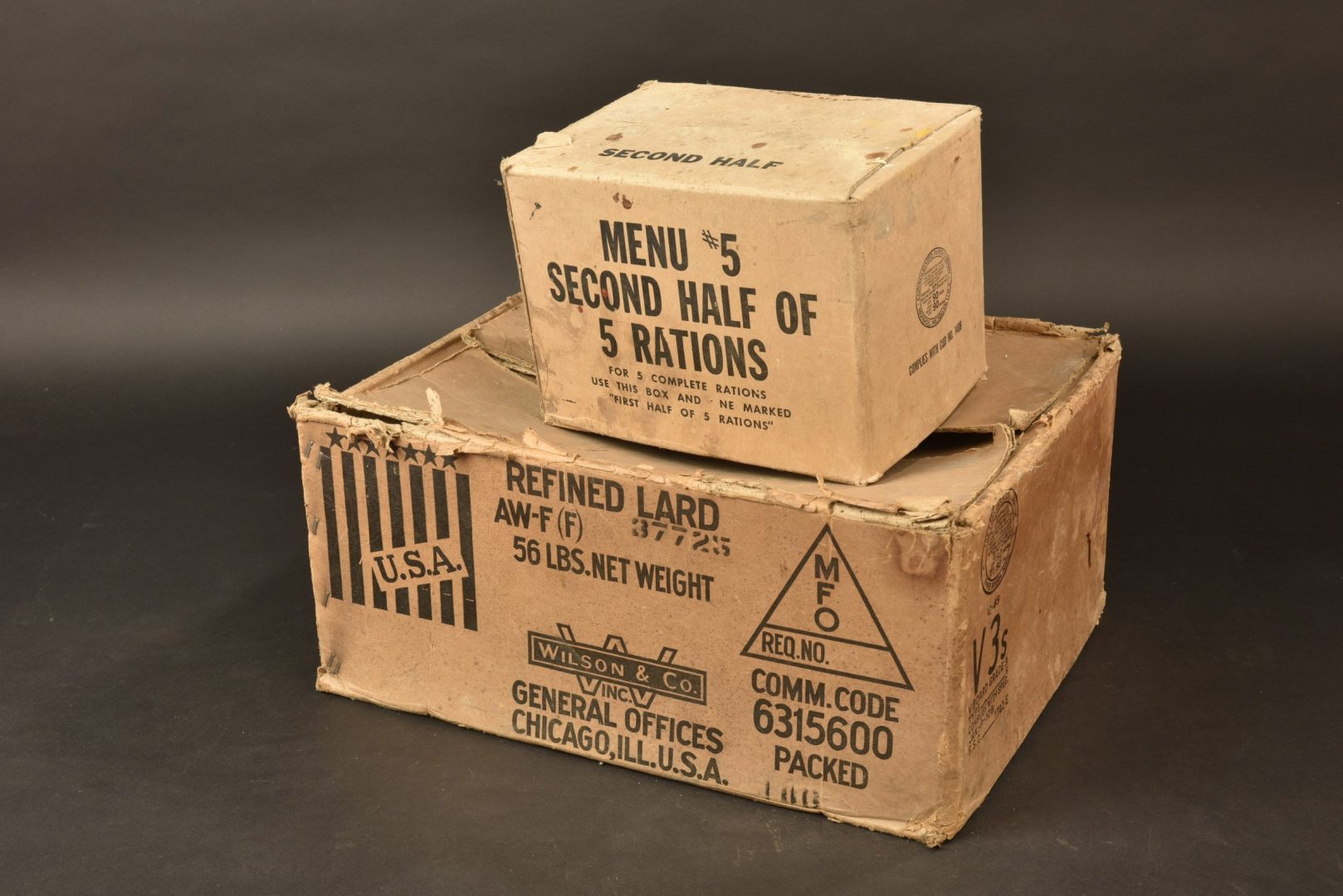 Ensemble de cartons de ration US | Aiolfi G.b.r.