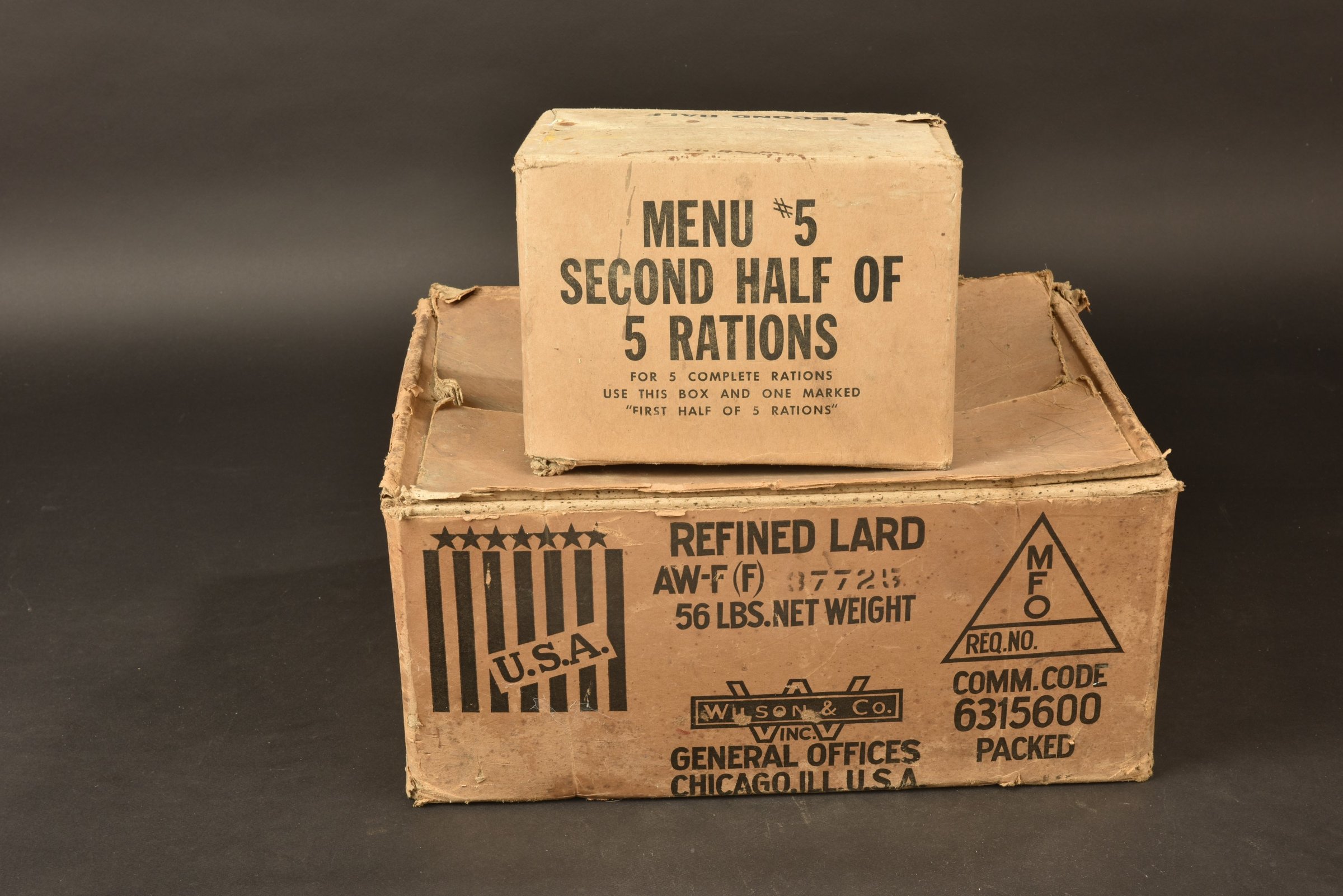 Ensemble de cartons de ration US | Aiolfi G.b.r.