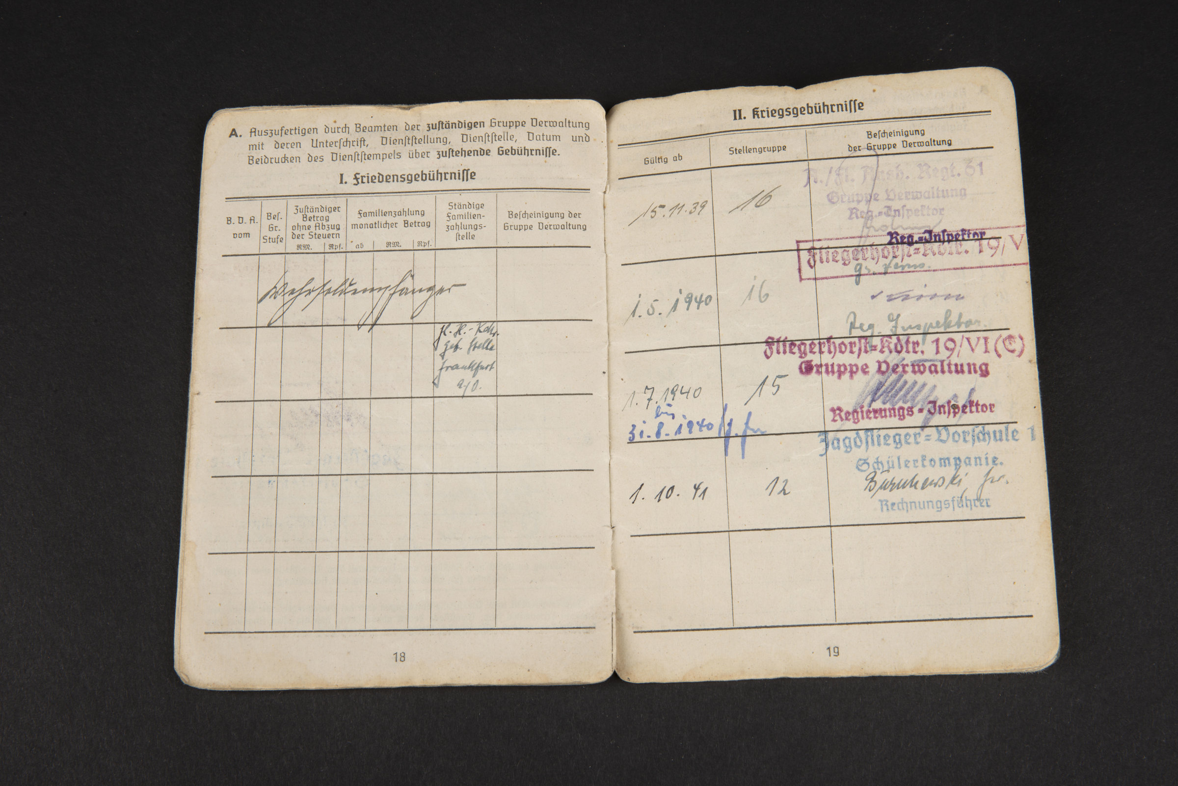 Soldbuch de la Luftwaffe du 3. Staffel Jagdflieger-Schule 5 | Aiolfi G.b.r.