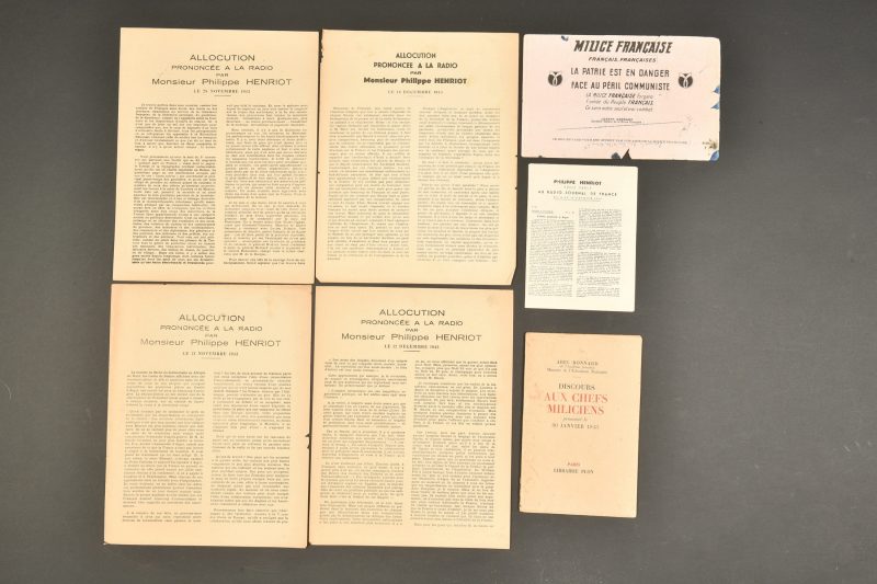 Ensemble de documents Milice. | Aiolfi G.b.r.