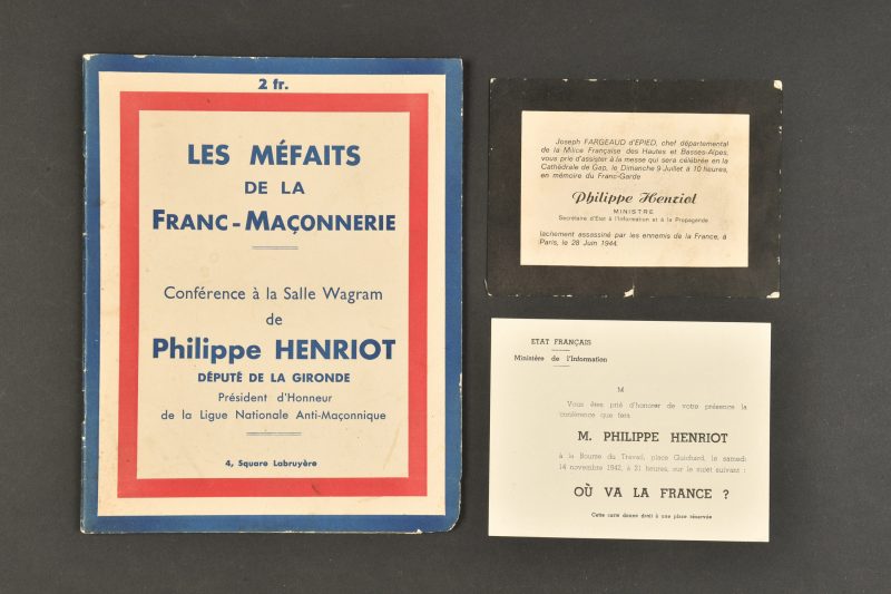 Ensemble de documents Milice. | Aiolfi G.b.r.