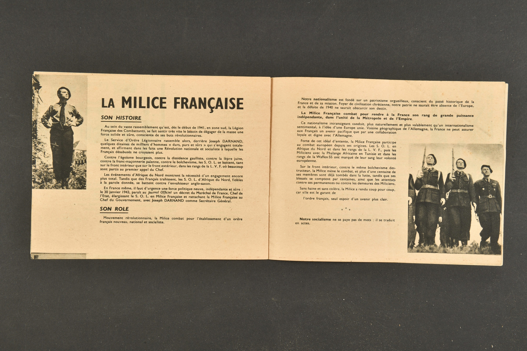 Livret Milice Française. | Aiolfi G.b.r.