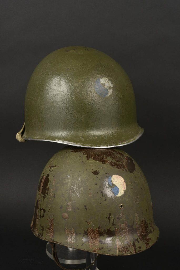 Casque du sergent Prouse de la 29ème DI US. Helmet belonging to ...