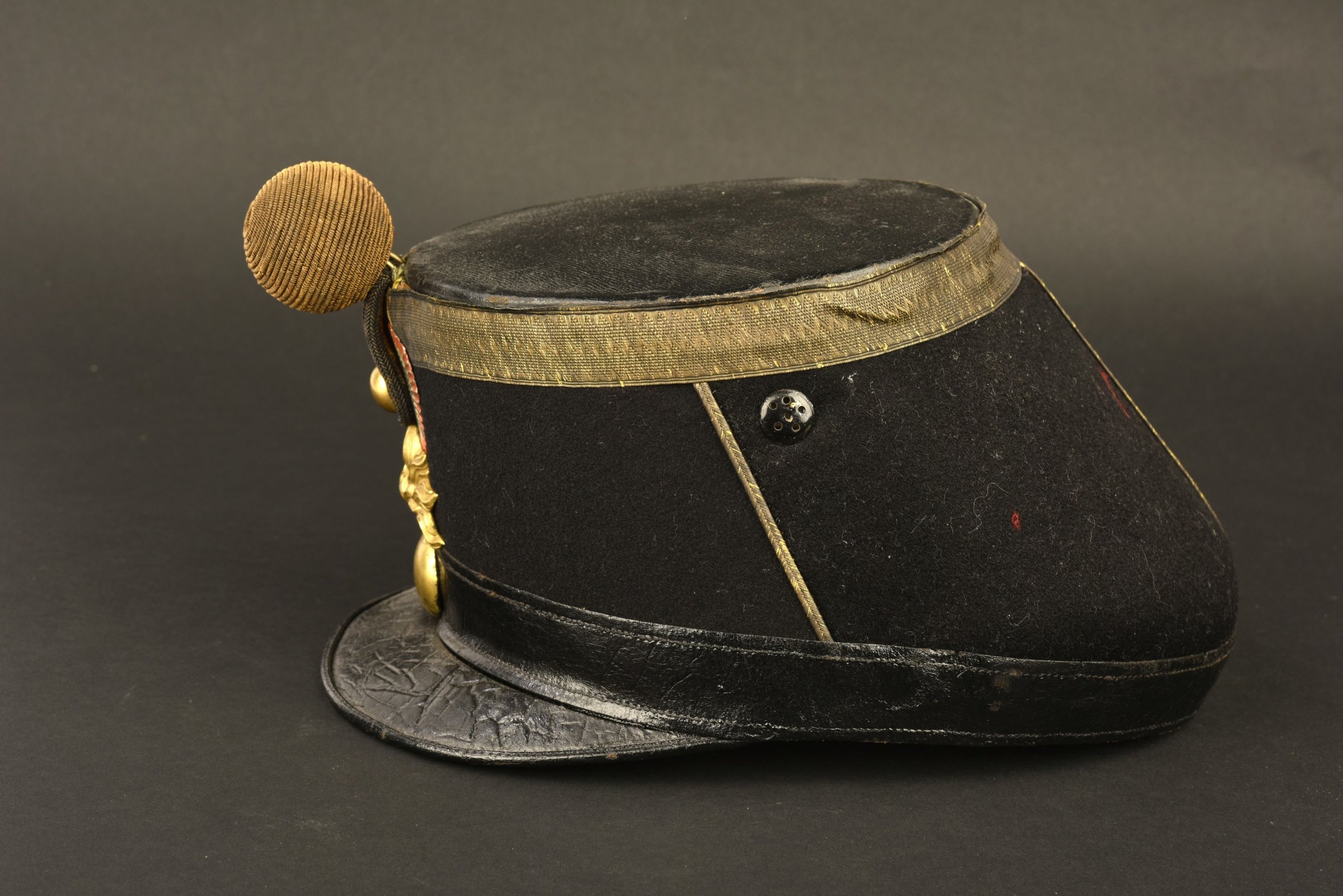 Shako 1872 d'officier d'infanterie avec pompon, du fabricant Spiquel à ...