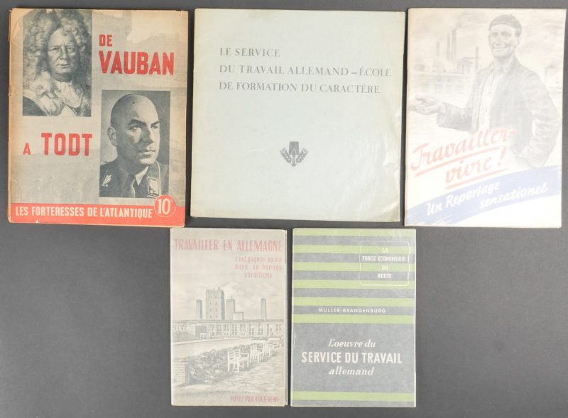 Lot de 4 publications sur le STO et une sur l'organisation Todt, en ...