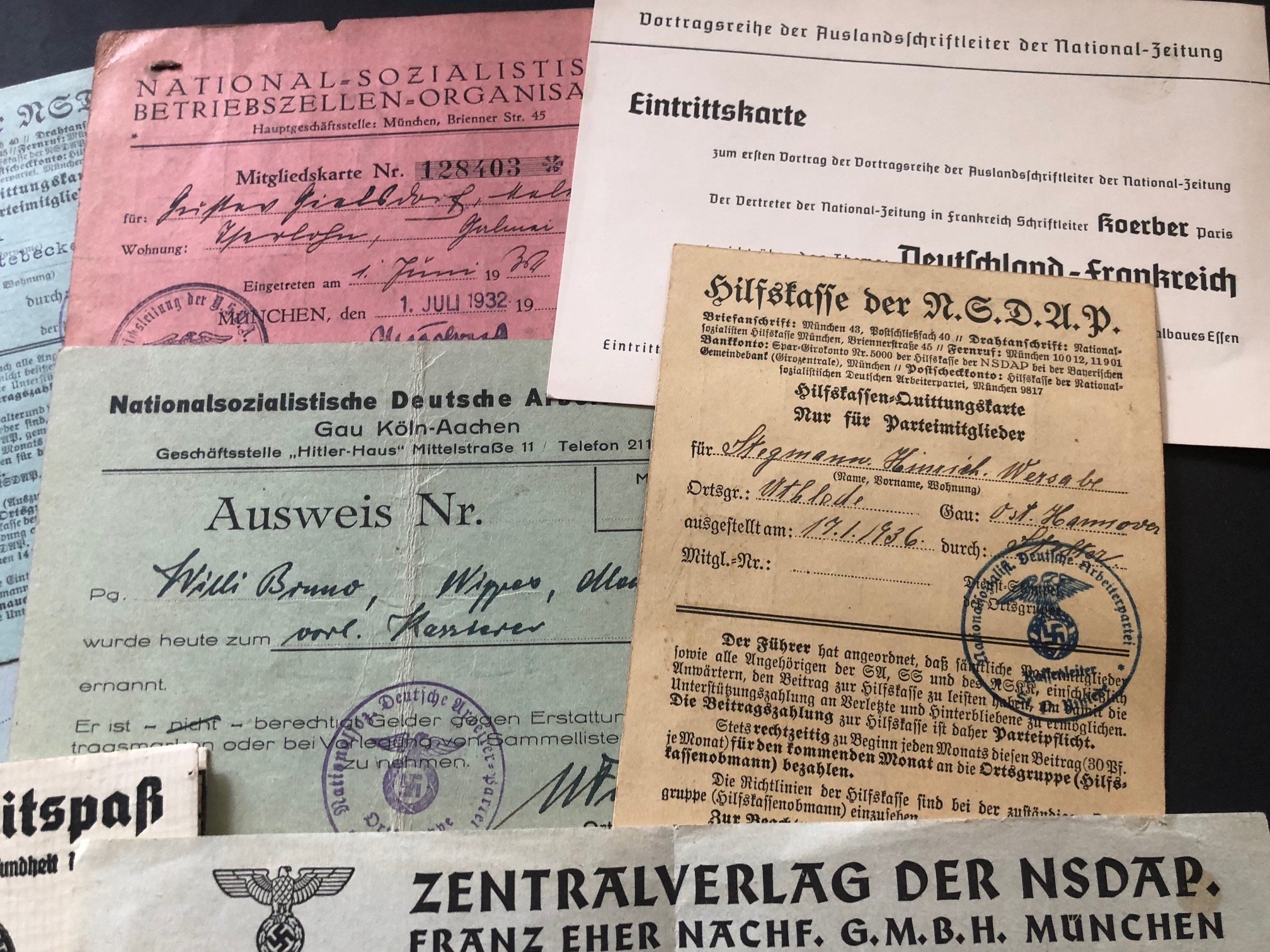 Documents du NSDAP | Aiolfi G.b.r.