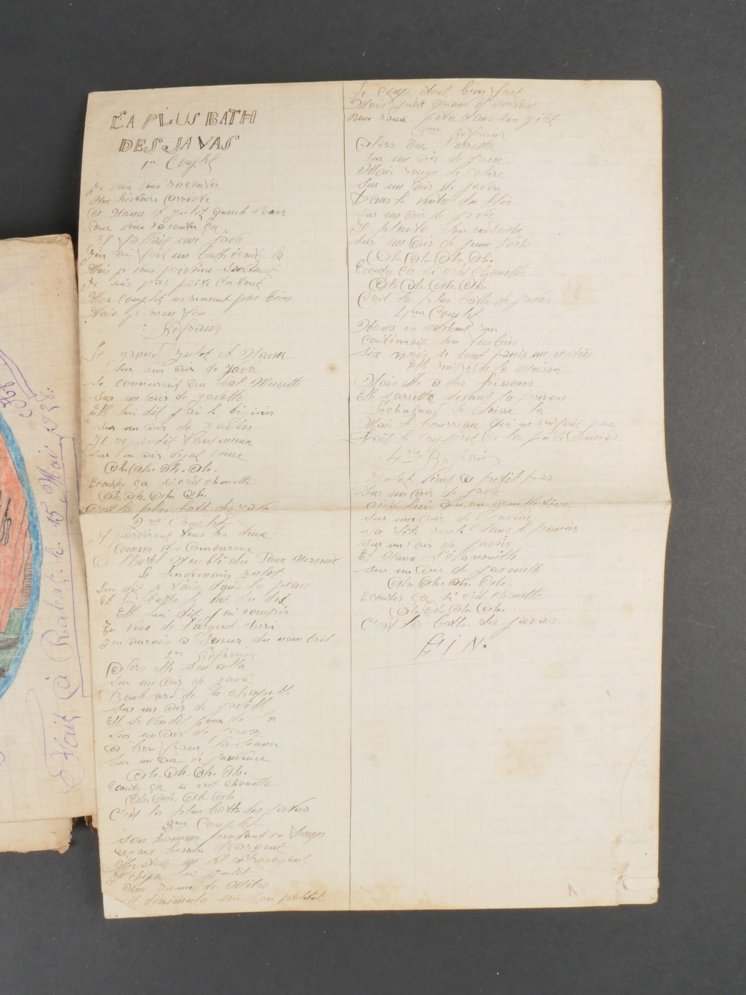 Joli cahier de chants et chansons illustré d'un cavalier au 1er ...