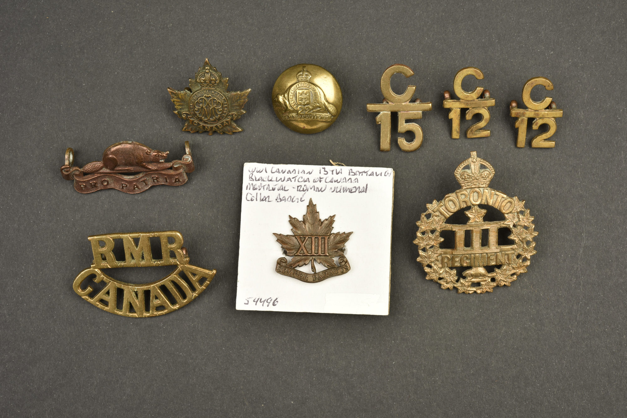 Lot d'insignes canadiens CEF ww1 | Aiolfi G.b.r.