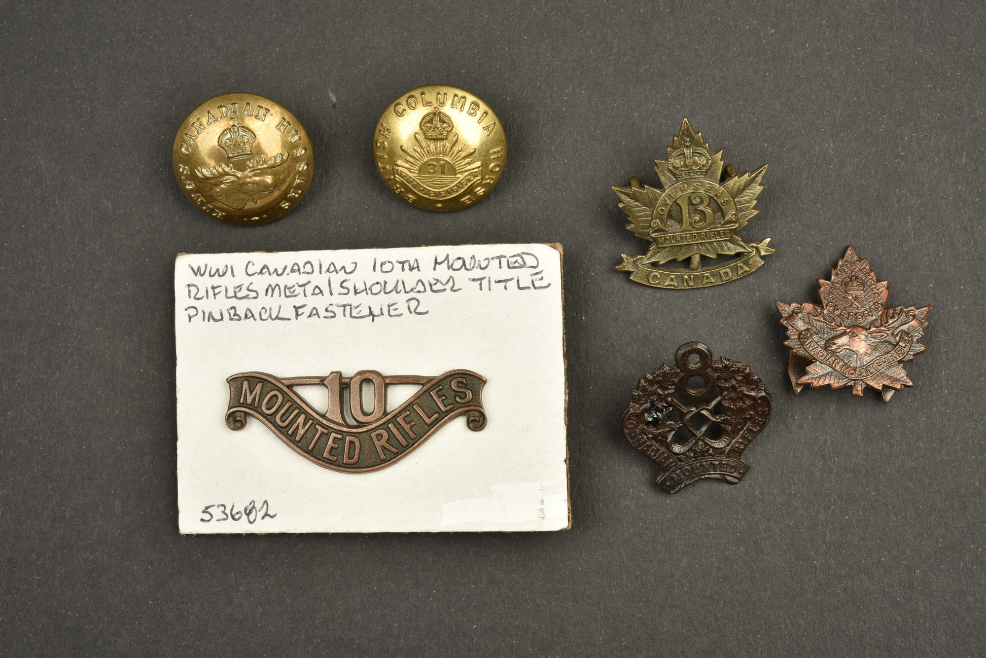 Lot d'insignes de cavalerie canadienne CEF ww1 | Aiolfi G.b.r.