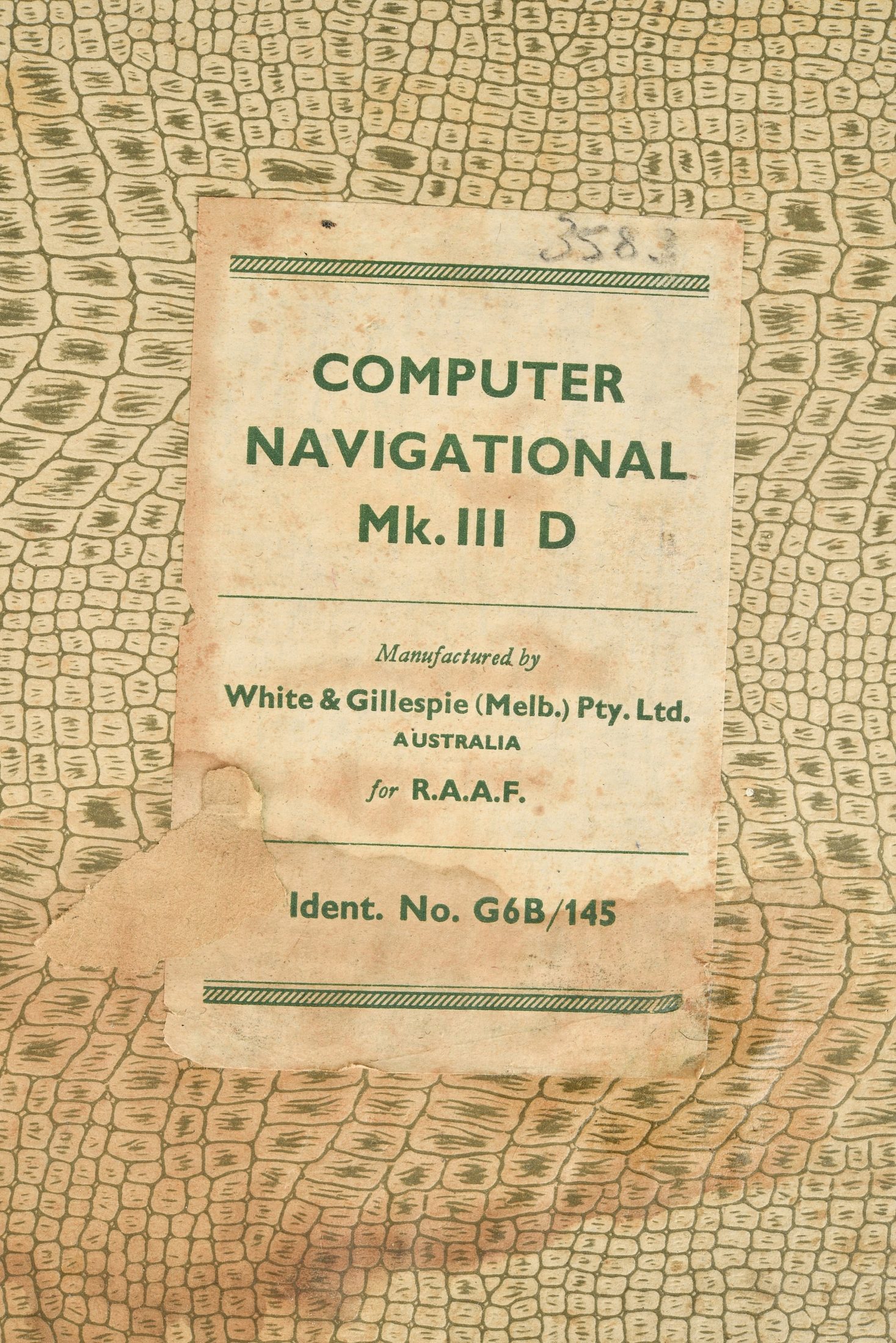 Computer Navigational MK III D. | Aiolfi G.b.r.