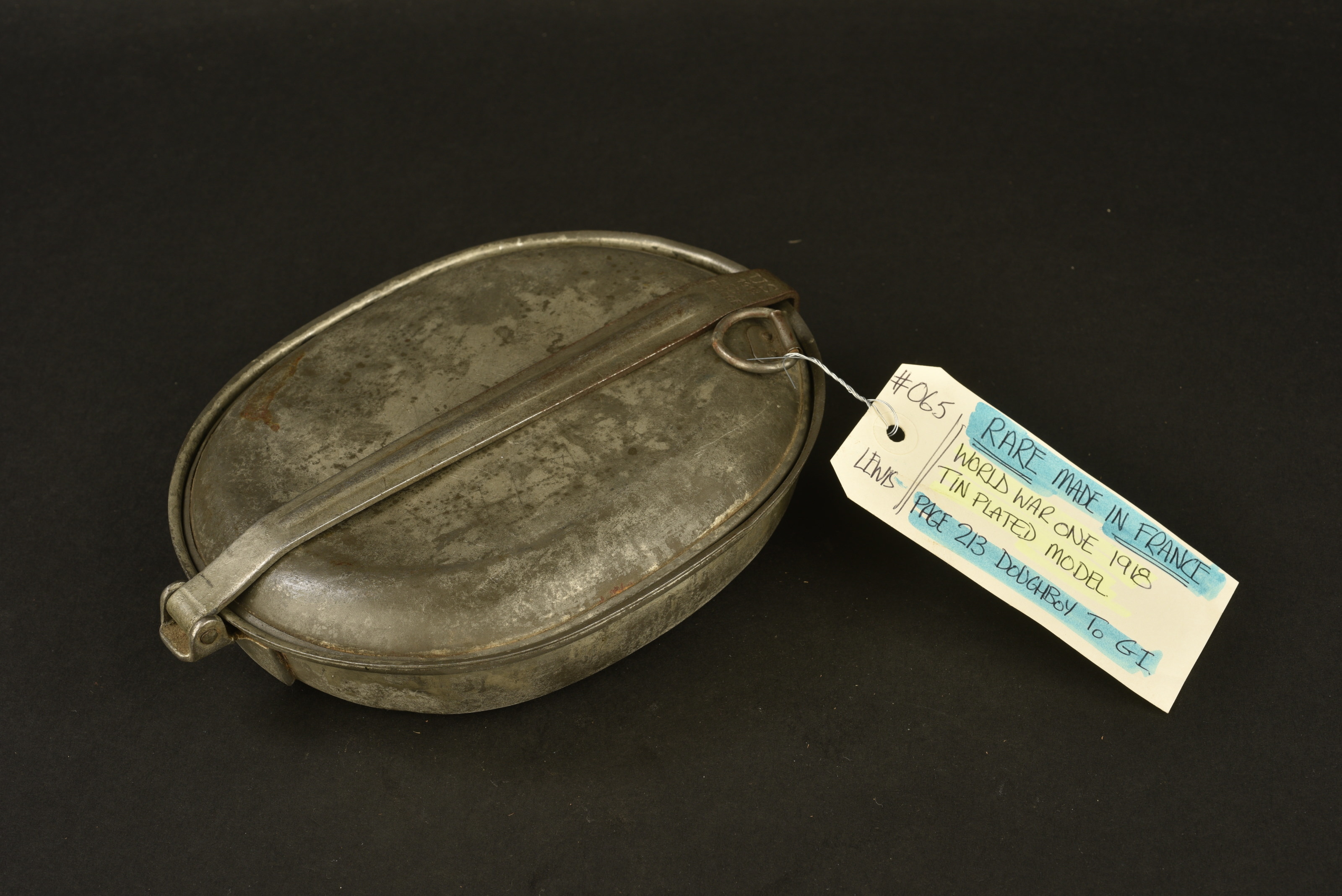 Rare gamelle US WWI fabriquée en France. Rare made in France WWI tin ...