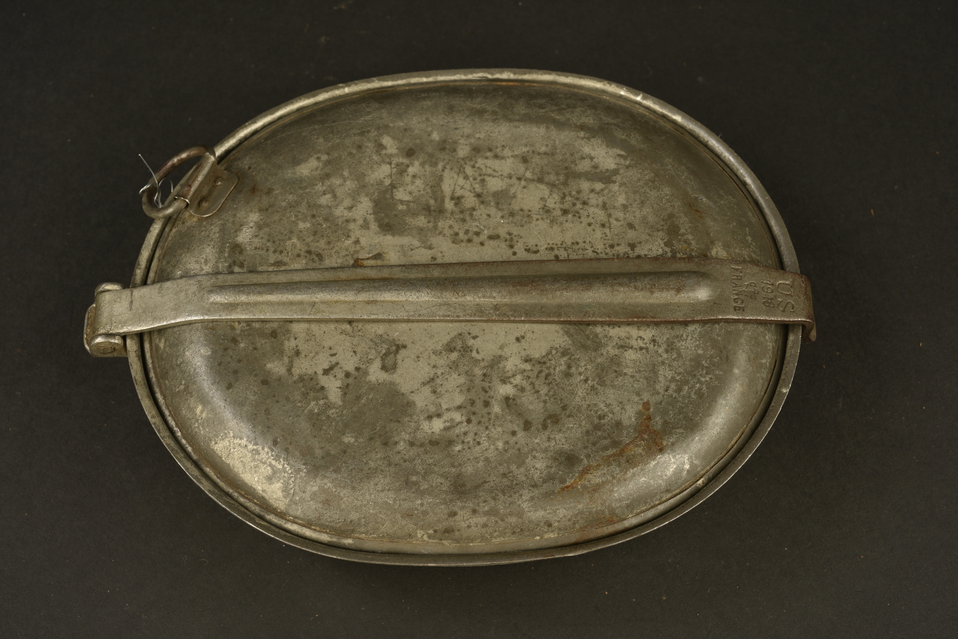 Rare gamelle US WWI fabriquée en France. Rare made in France WWI tin ...