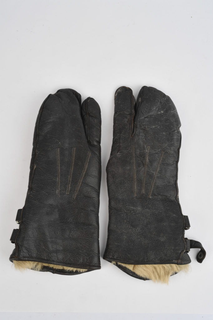 Gants de pilote de la Luftwaffe en cuir noir | Aiolfi G.b.r.